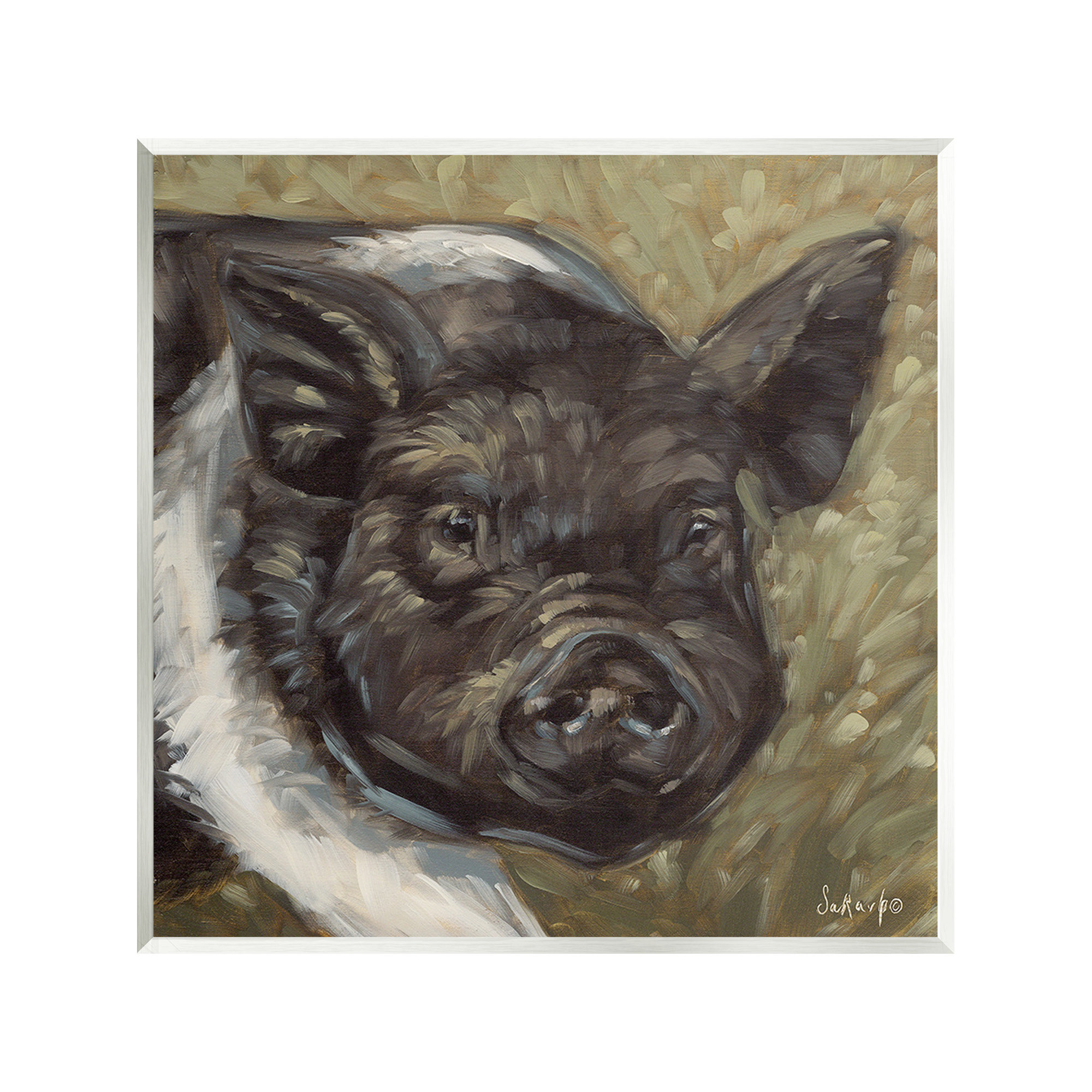 Winston Porter Country Pig Painting Wall Plaque Art by Sara G. Designs ...
