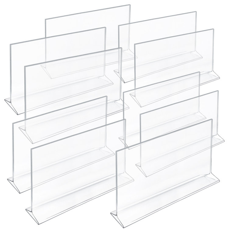 Azar Displays Top Loading Clear Acrylic T-Frame Sign Holder - Wayfair ...