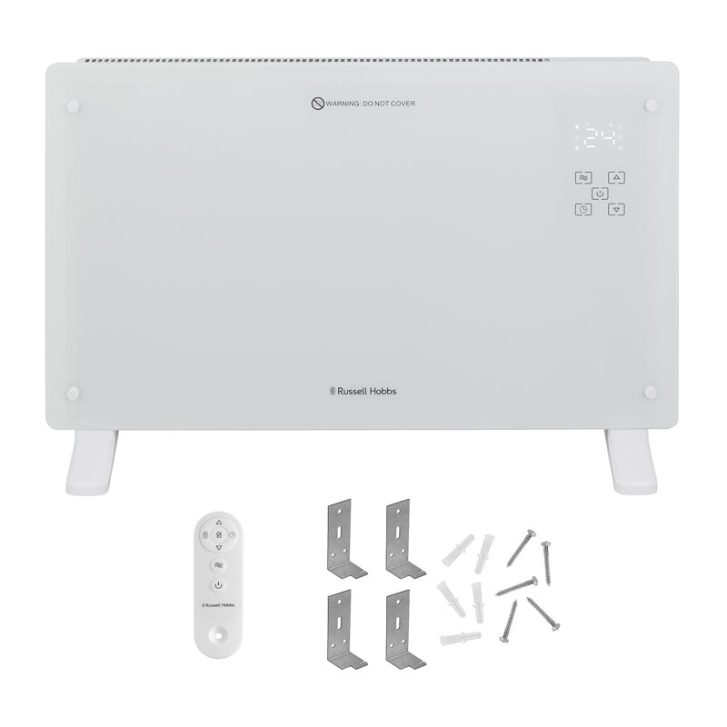 Russell Hobbs Rhpanh2006w 2kw Smart Glass Panel Heater In White ...