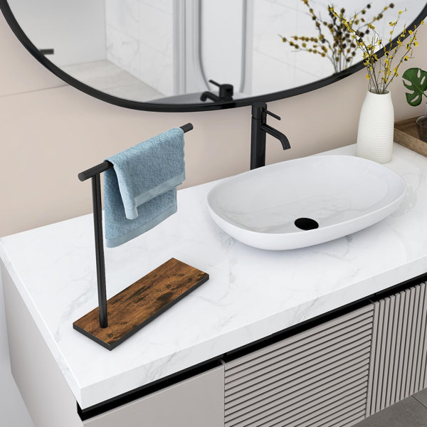 BOJUNTAN Hand Towel Holder, Countertop Hand Towel Stand For Bathroom ...