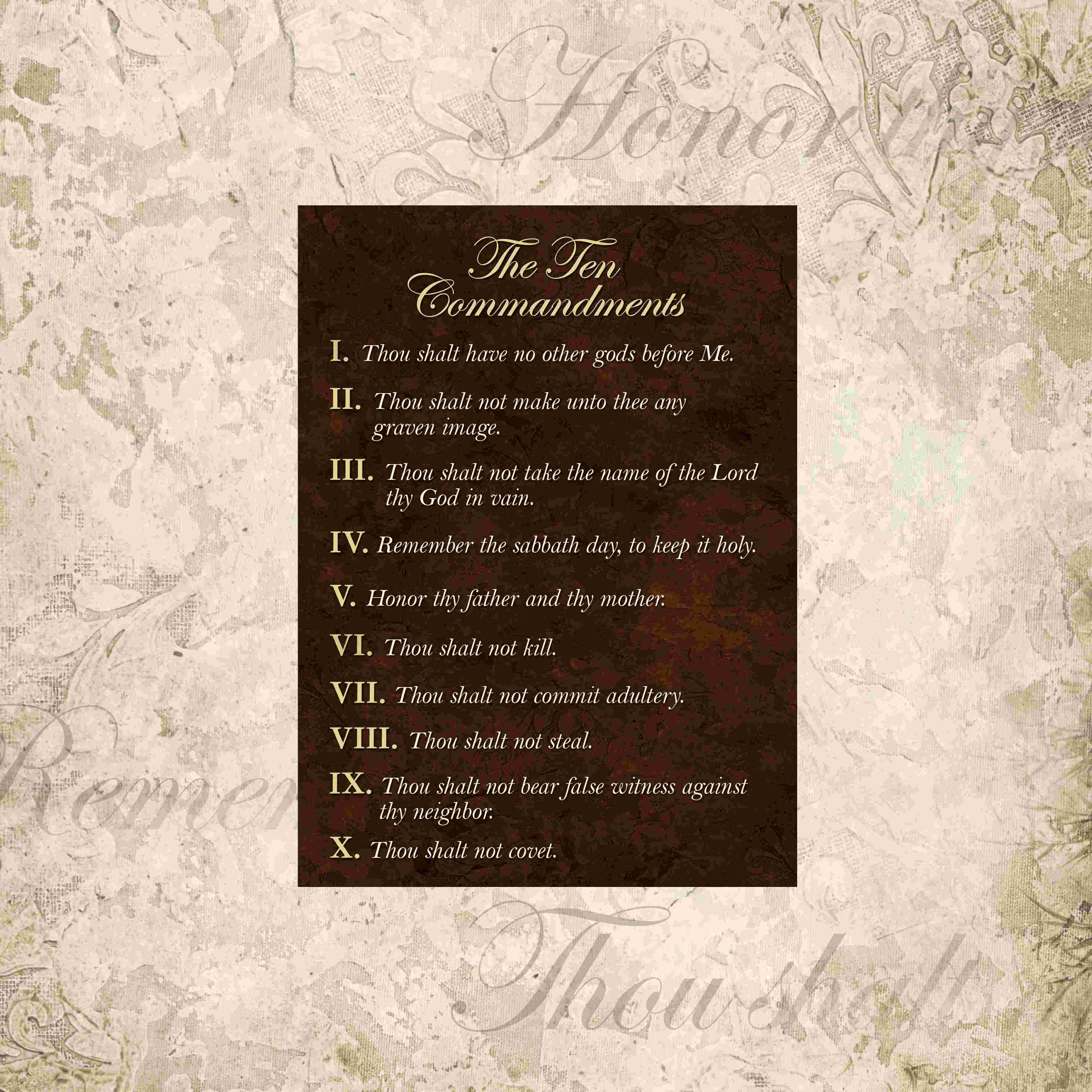 Trinx Ten Commandments 2 - Wrapped Canvas Graphic Art | Wayfair
