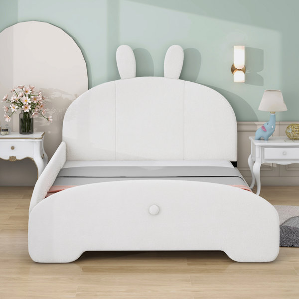 Trinx Kadrianna Upholstered Cartoon Ears Bed | Wayfair