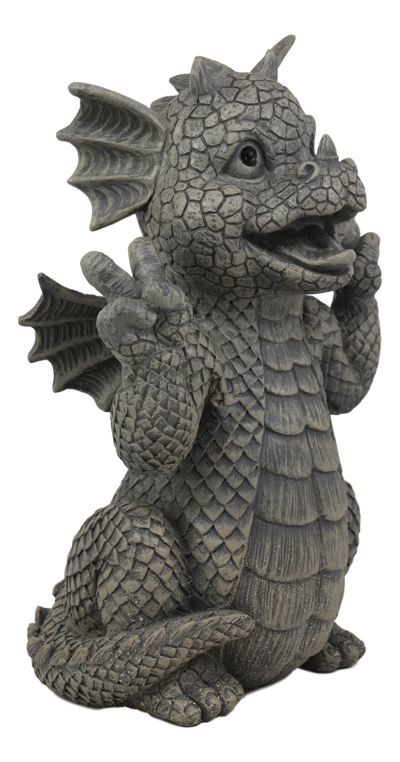 World Menagerie Tishkevich Whimsical Garden Dragon Hippie Peace Sign ...