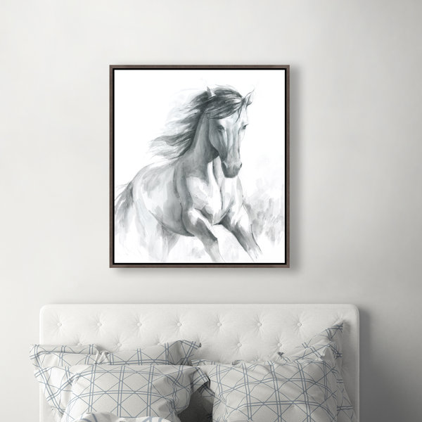 Chelsea Art Studio Richard Ryder Horse In Charcoal Framed On Canvas by ...