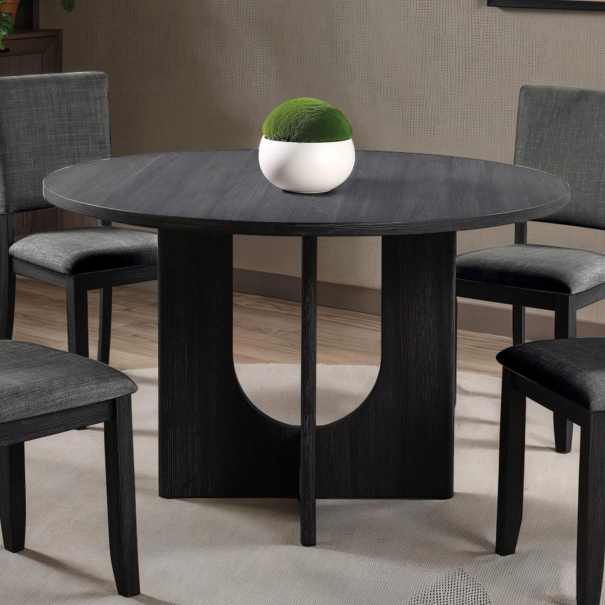 Ivy Bronx Classic Round Dining Table 1Pc Dining Room Furniture U-Shaped ...