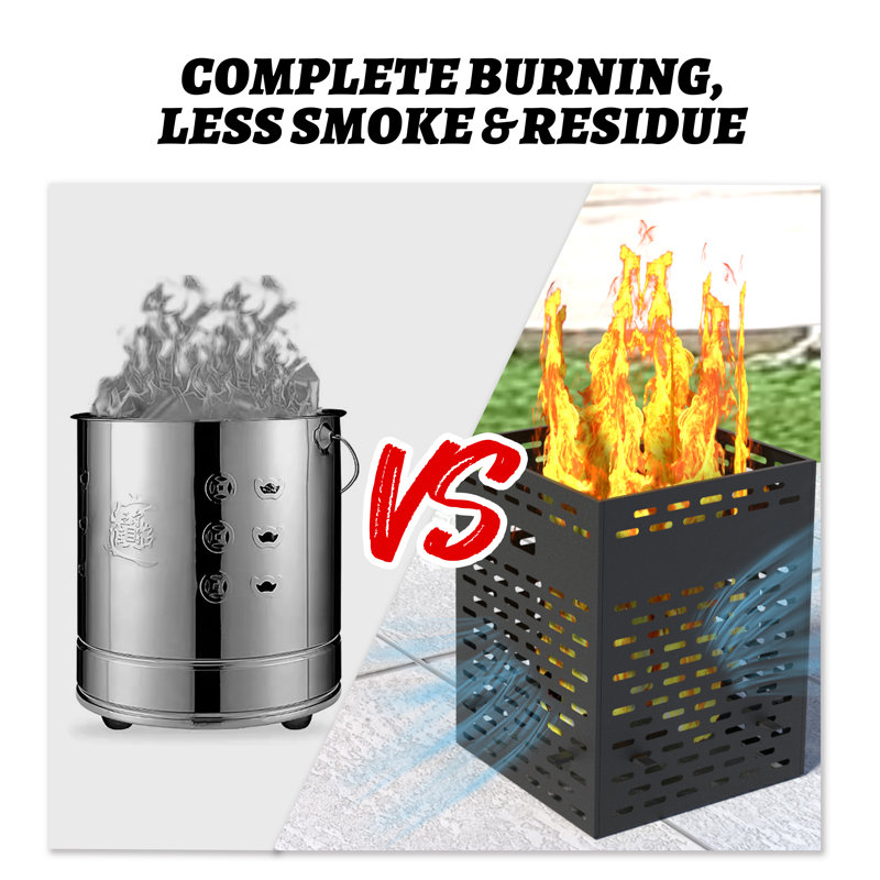 17 Stories 63 Gallon Burn Barrel, Burn Barrels for Outside for Burning ...