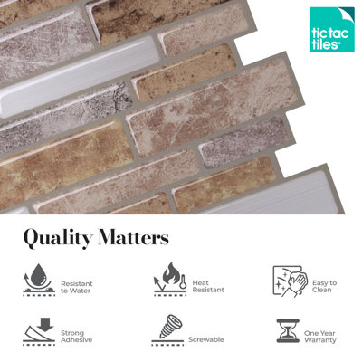 TicTacTiles 10" x 10" PVC Peel & Stick Mosaic Tile & Reviews | Wayfair