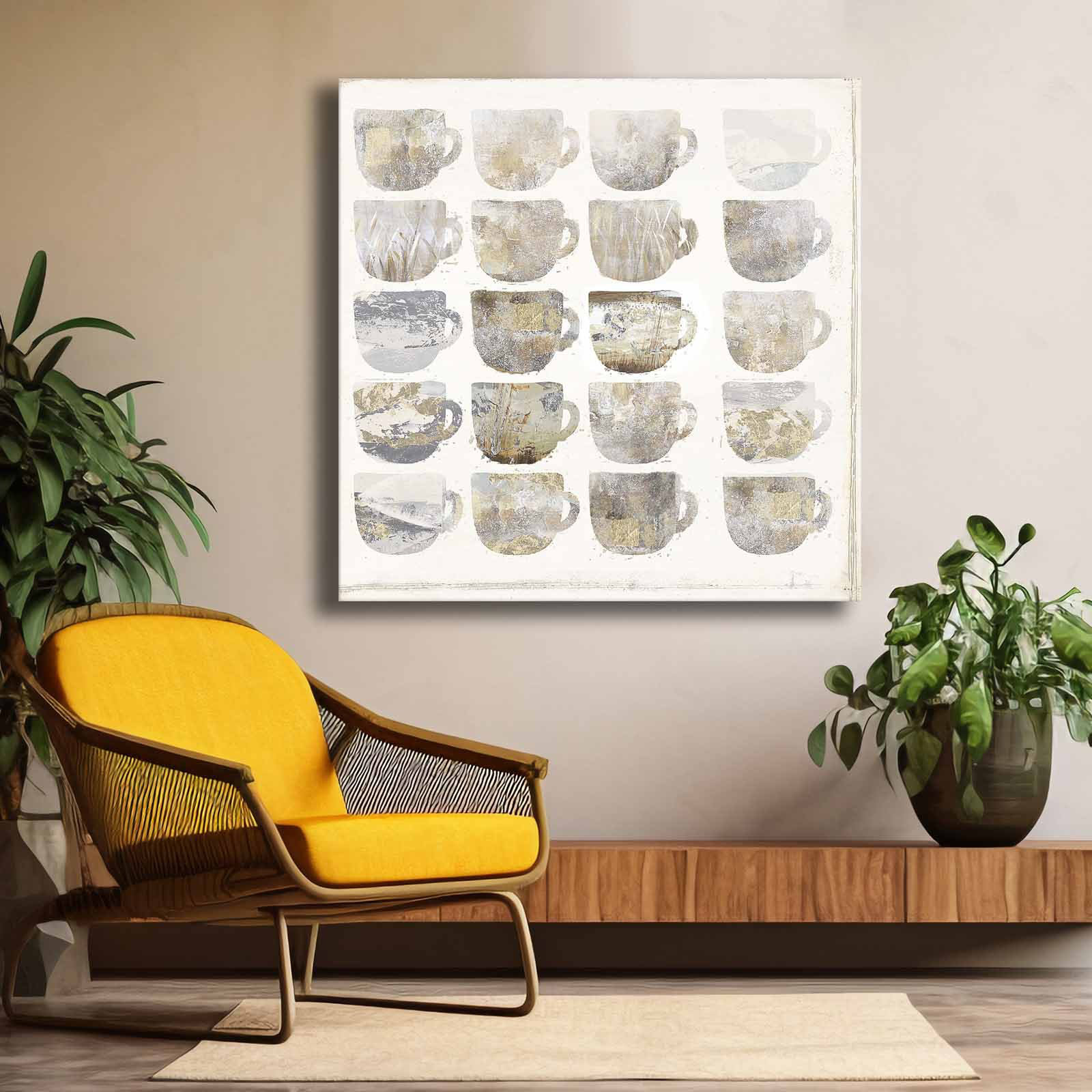 Dakota Fields Rustic Teacup Collection Canvas Wall Art | Wayfair