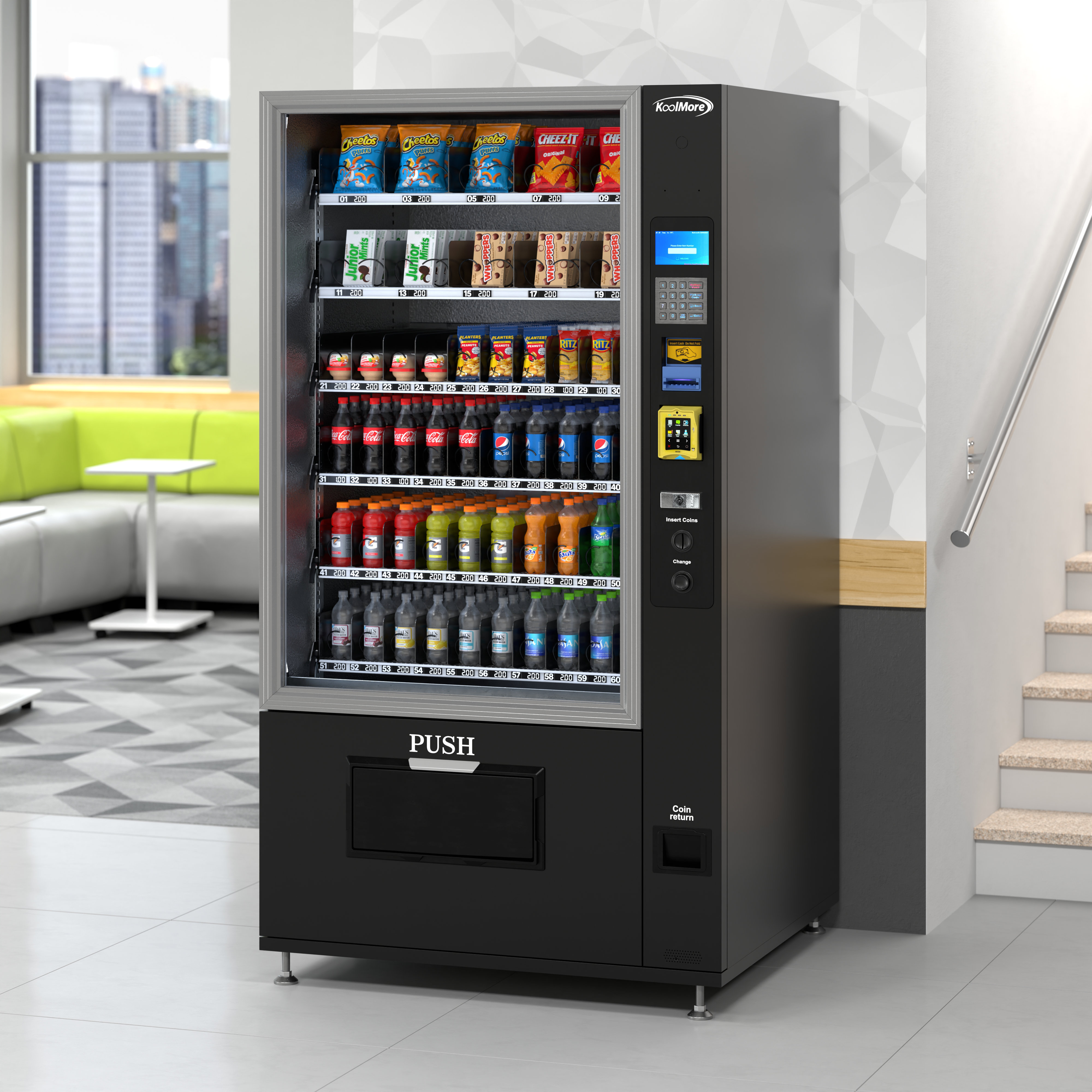 KoolMore Refrigerated Snack and Drink Vending Machine with 60 Slots ...
