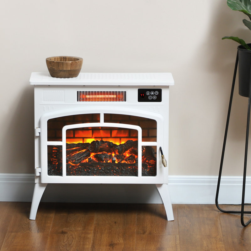 Winston Porter 22" Freestanding Portable Infrared Fireplace Heater with ...