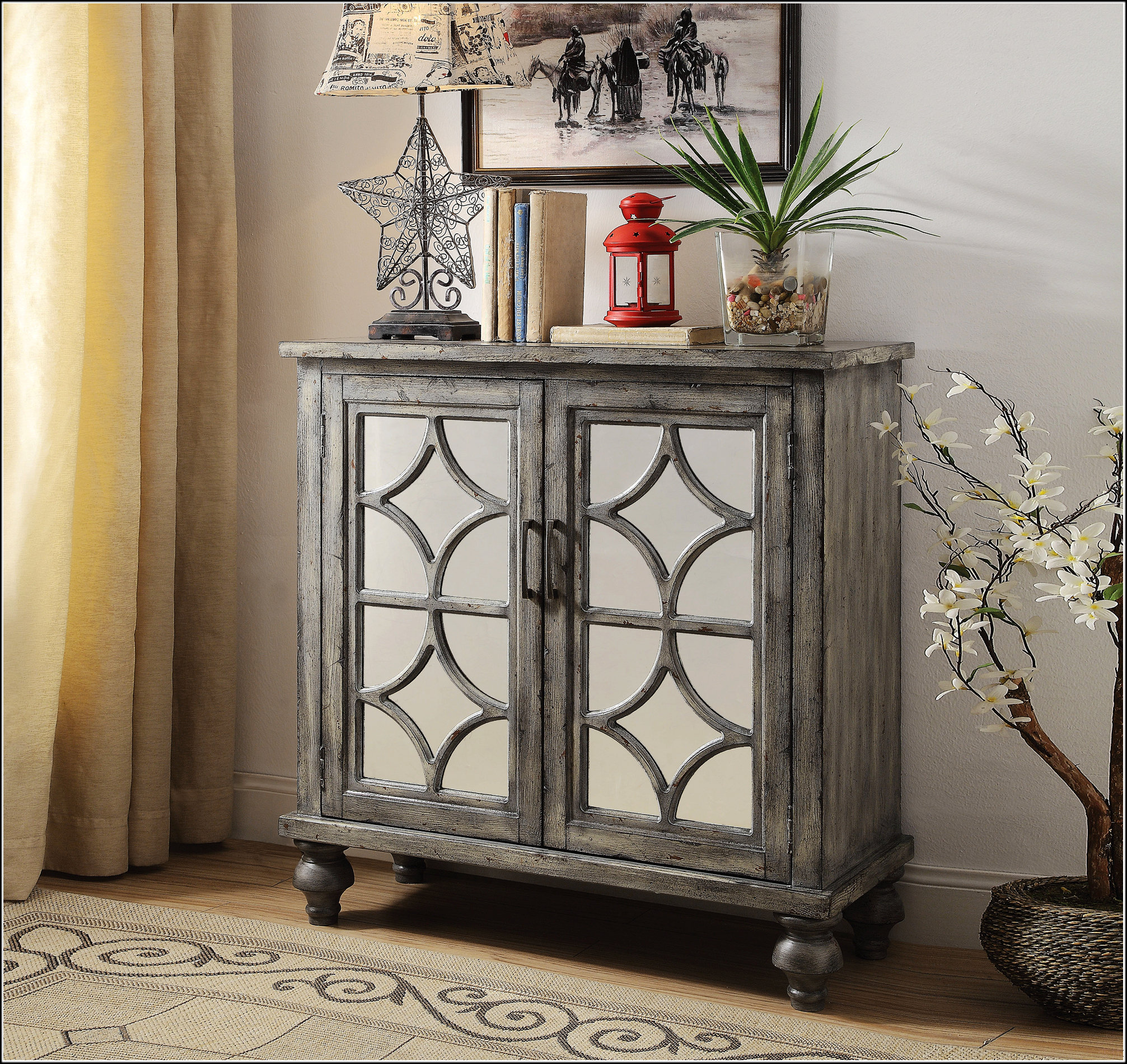 Darby Home Co Exquisite Weathered Gray Console Table For Stylish Home ...