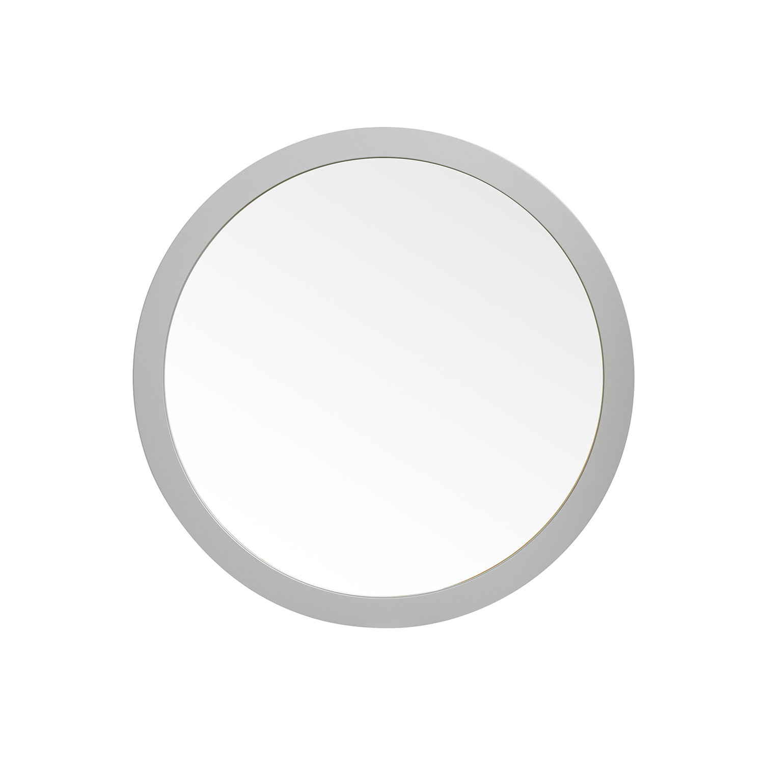 Gracie Oaks ARIEL Round Wooden Mirror 30" in White | Wayfair