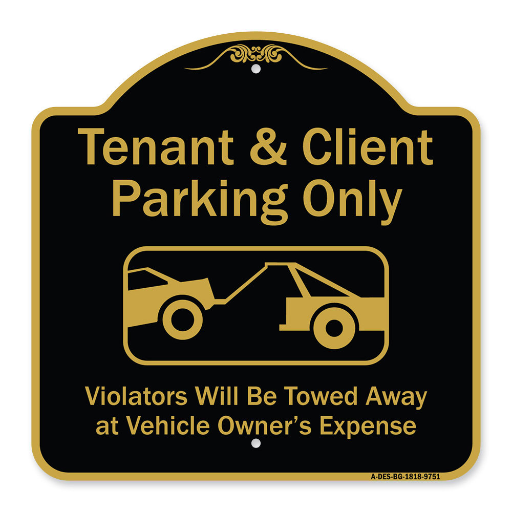 Signmission Designer Series Sign - Tenant And Client Parking Only ...