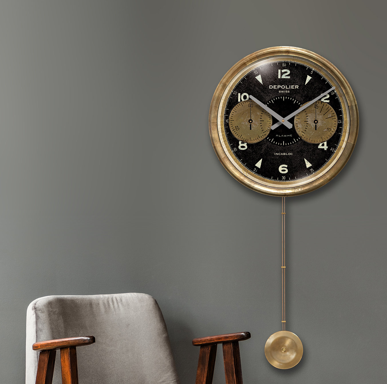 TRADEMARK TIME Chronograph 14.5" Wall Clock | Wayfair