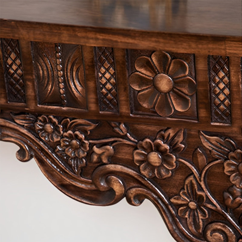 Charlton Home® Southeast Asian Hand Carved Console Table | Wayfair