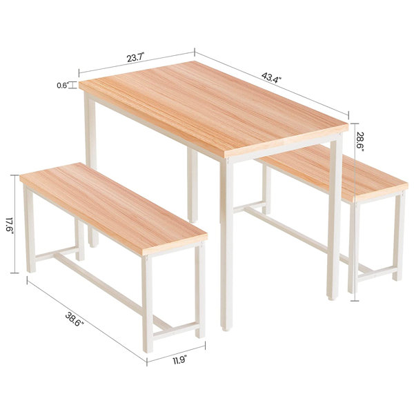 17 Stories Theoline 3 - Piece Dining Set & Reviews | Wayfair