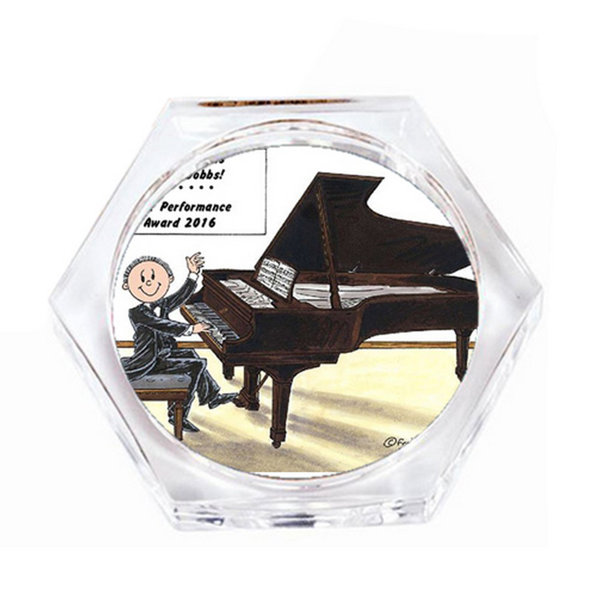 Printed Perfection Personalized Piano Player - Male Drink Coaster Gift ...