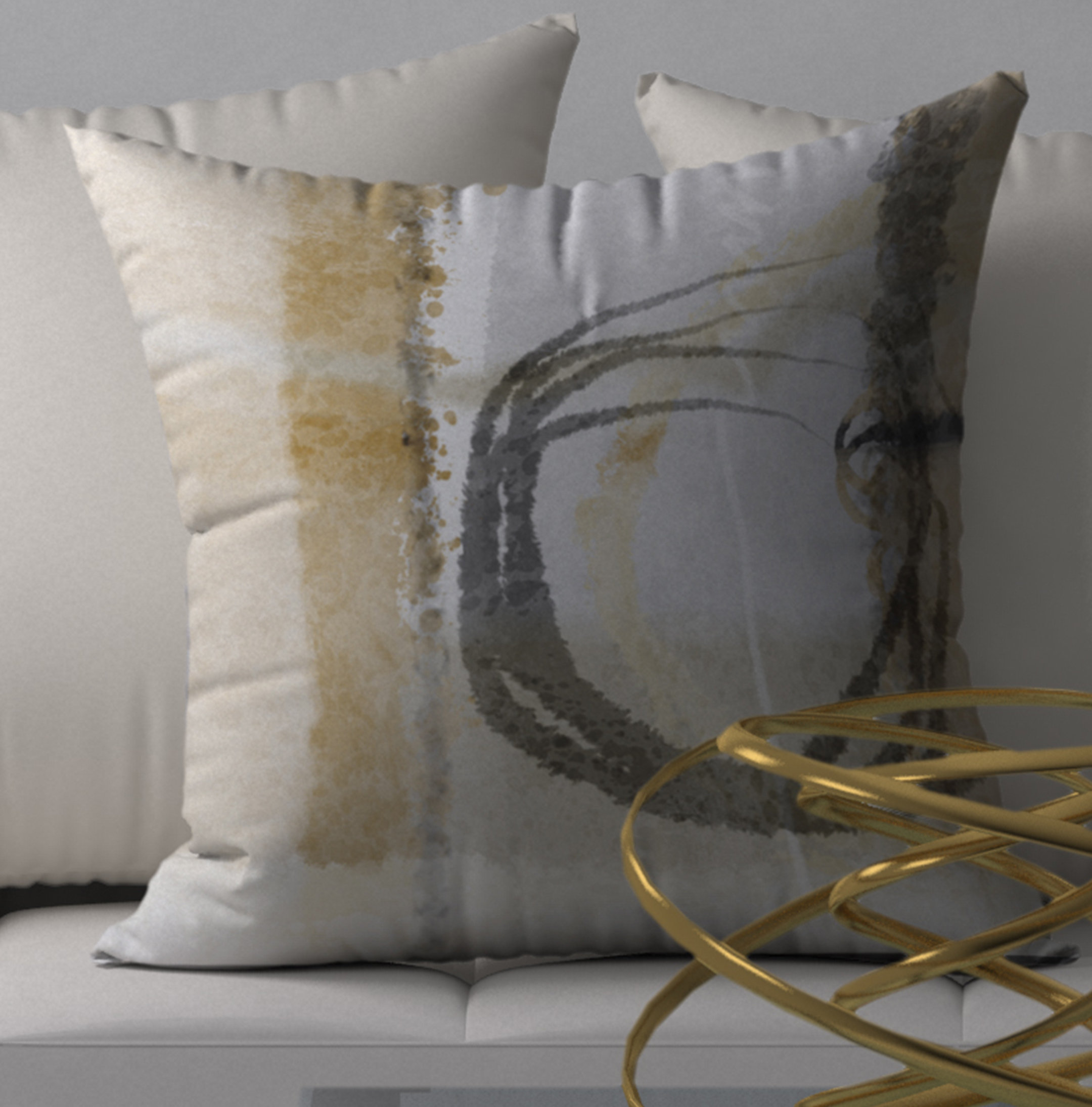 LeRoi Products Abstract Reversible Throw Pillow | Wayfair