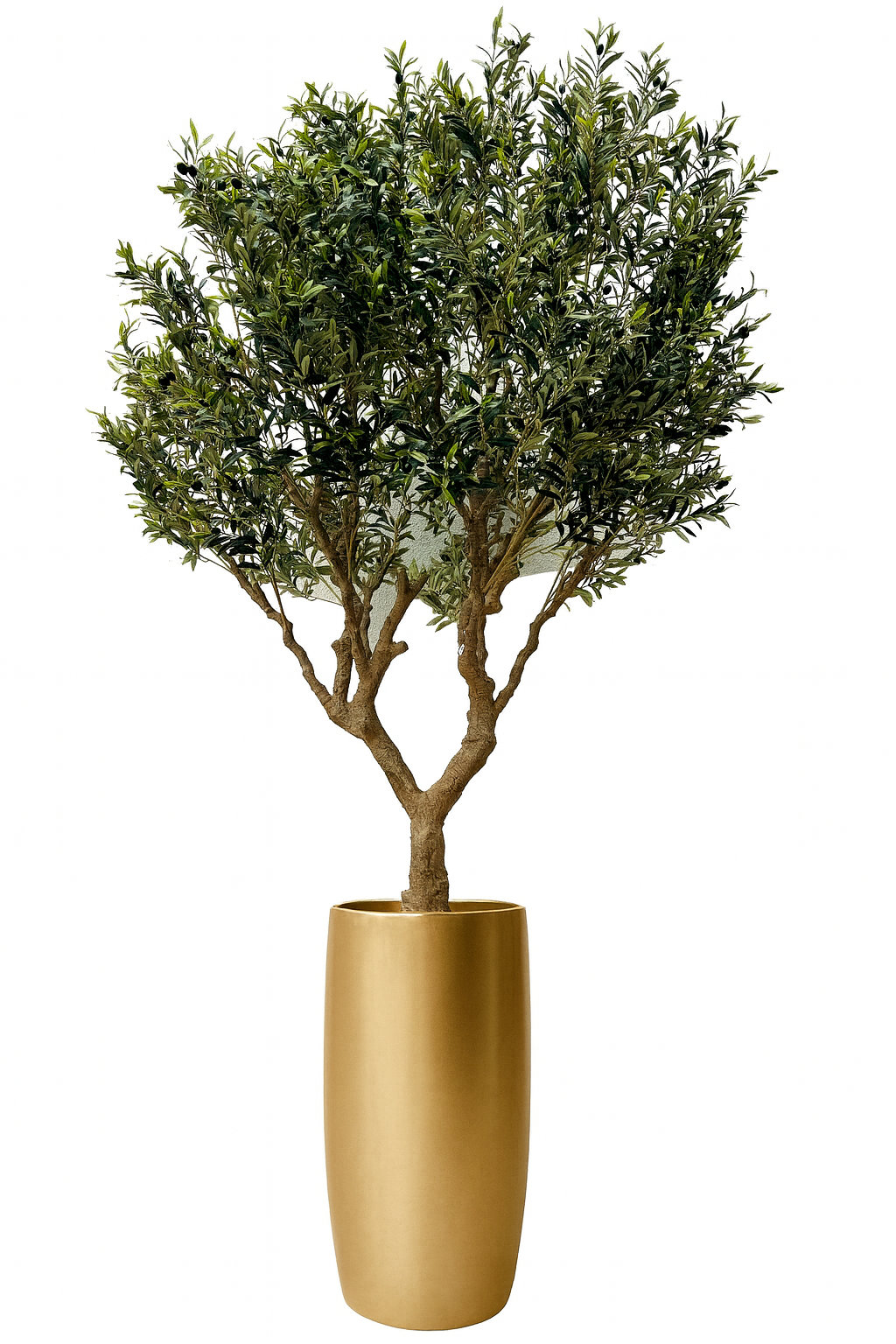 Primrue Olive artificielle dans un pot de fleurs lustré Lisbon ...