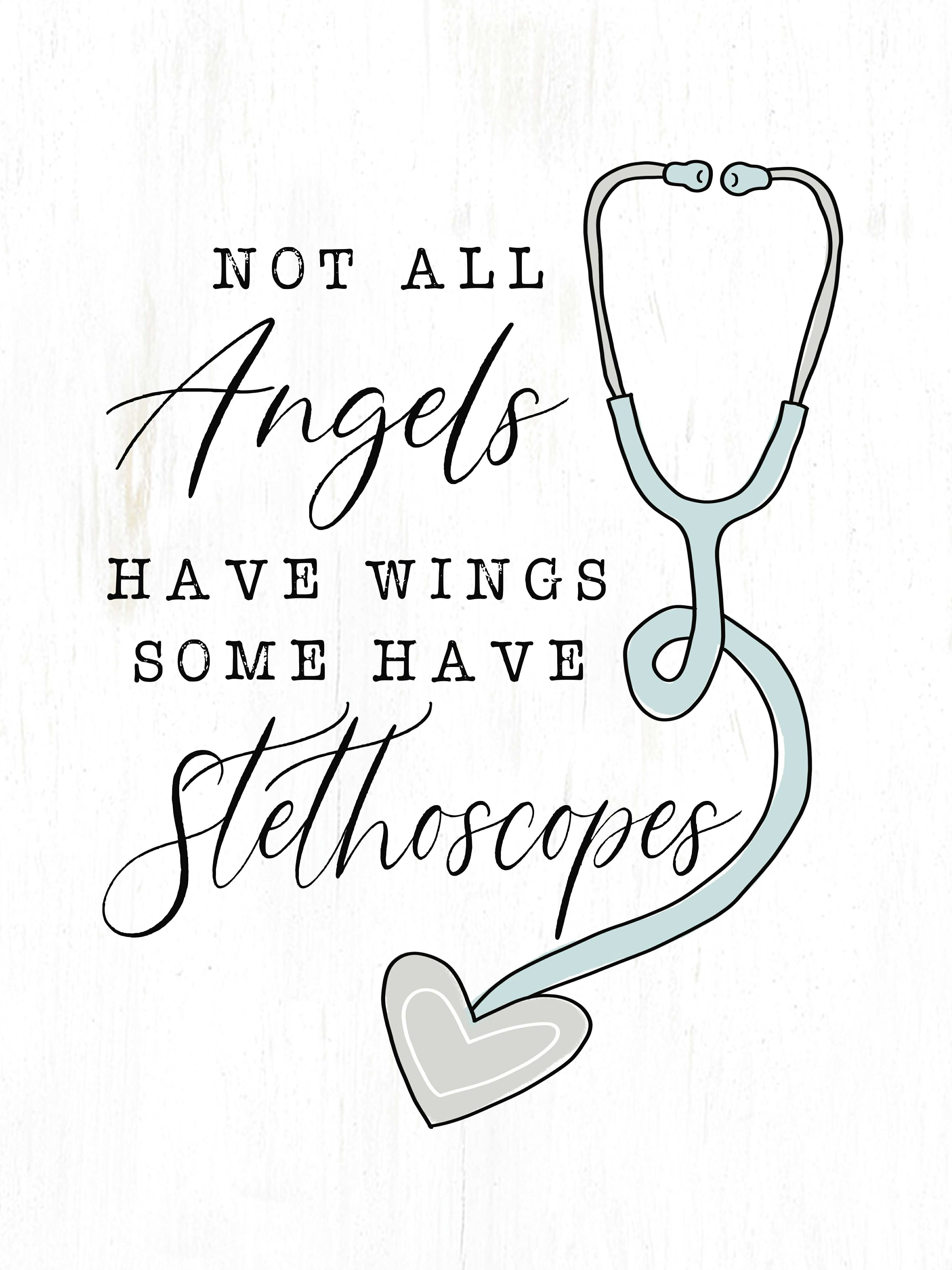 Trinx Not All Angels Have Wings Some Have Stethoscope - Wrapped Canvas ...