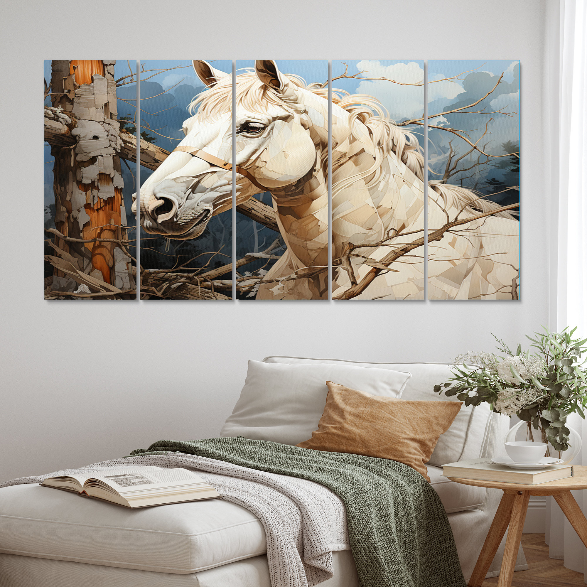 Union Rustic Beige Horse Spirit Of Equus - Animals Metal Wall Art ...