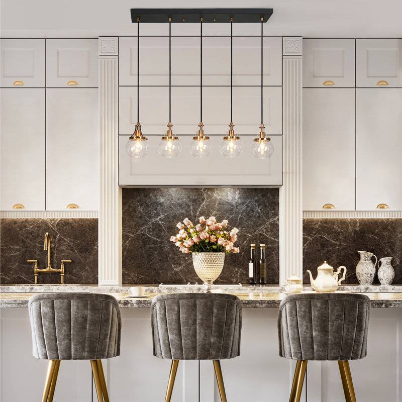 Mercer41 Loram 5 - Light Gold/Black Pendant & Reviews | Wayfair