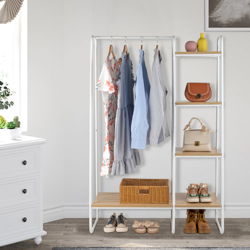 Rebrilliant Maikki 39.3701'' Clothes Rack & Reviews | Wayfair