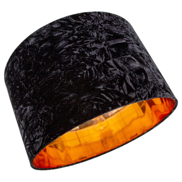 Mercer41 Modern Crushed Velvet Lamp Shade with Shiny Paper Inner ...
