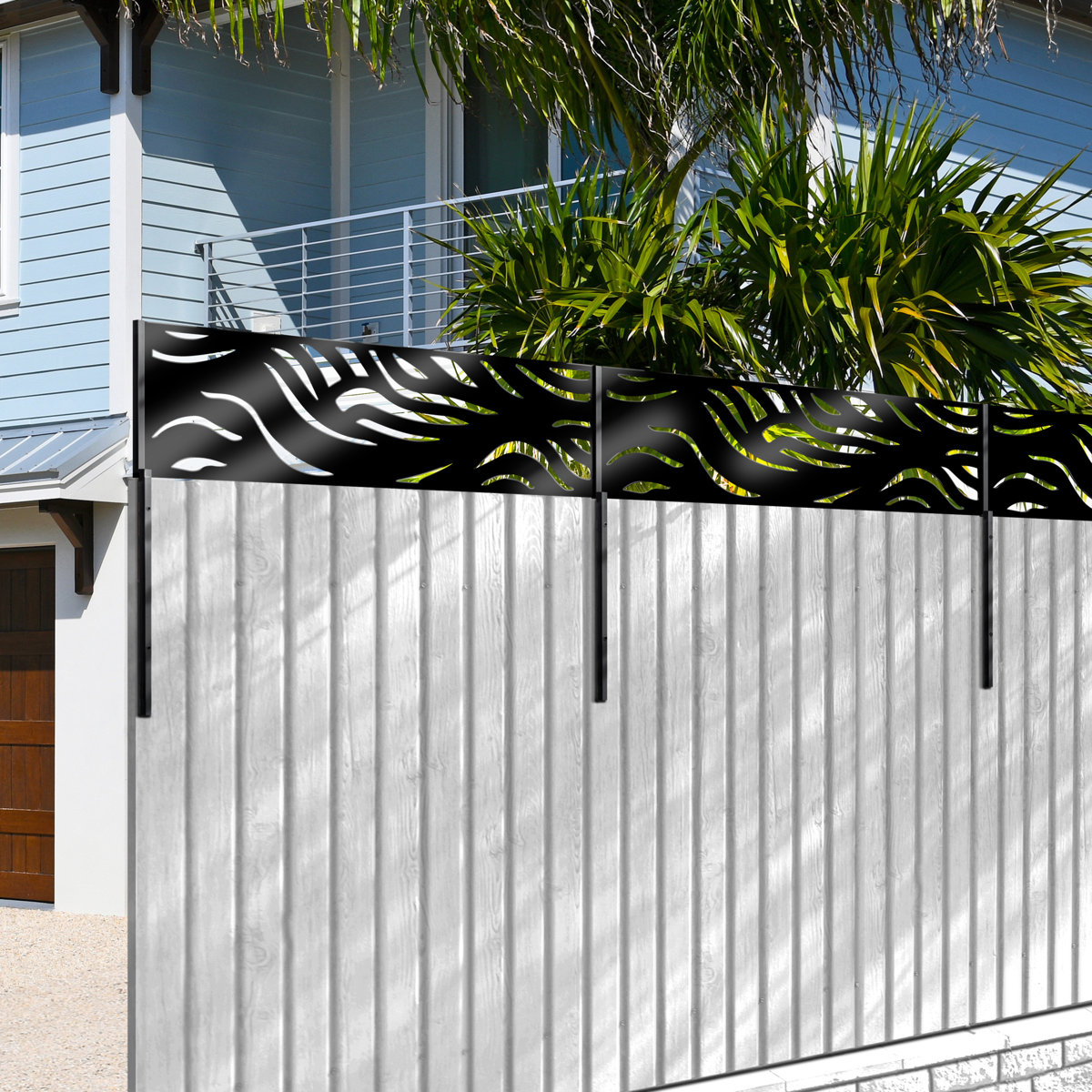 OUTDECO 16" Galvanized Steel Fence Extension Leg, Black & Reviews | Wayfair