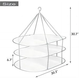 Rebrilliant 3-Tier Folded Mesh Clothes Hanging Dryer Sweater Drying ...