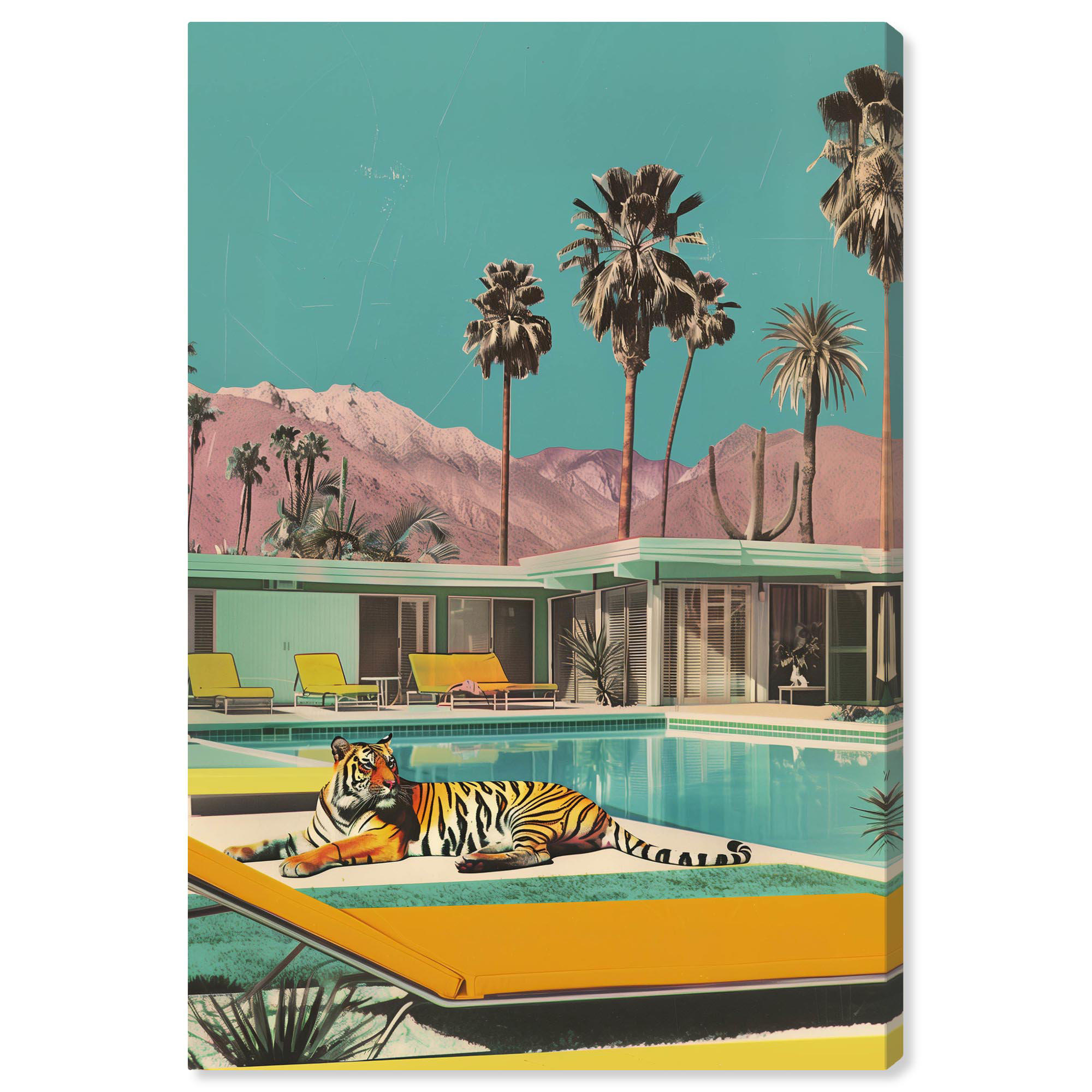 Art Remedy Modern Tiger Art Canvas, Tiger Pool Lounge - Wayfair Canada
