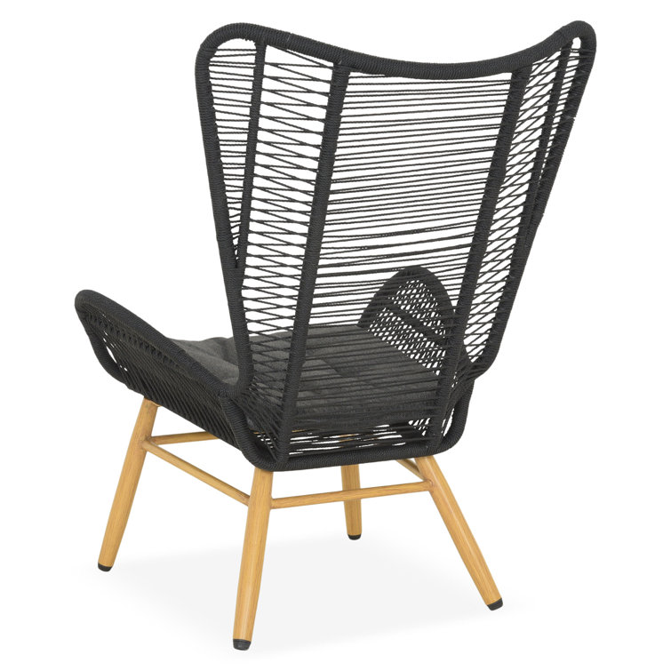 George Oliver Set Of 2 Armchairs And Table Winford Brown/grey | Wayfair ...