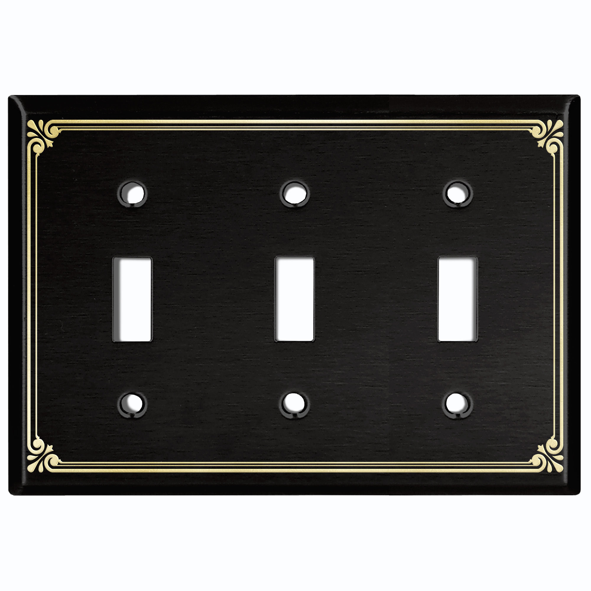 WorldAcc Victorian Vintage 3-Gang Toggle Light Switch Wall Plate ...