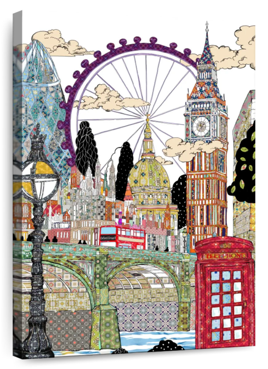 Ebern Designs Aime Patchwork London | Wayfair