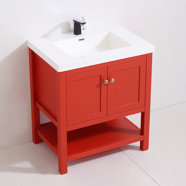 Red Bathroom Vanities You'll Love | Wayfair