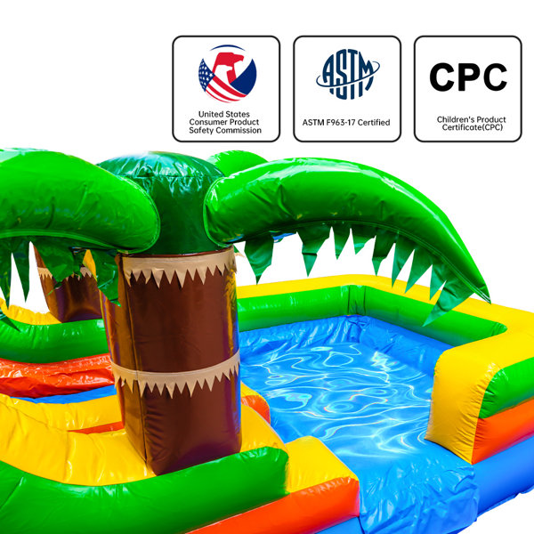 GOOSH 14' x 21' Summer Breeze Commercial Grade Water Slide with Splash ...