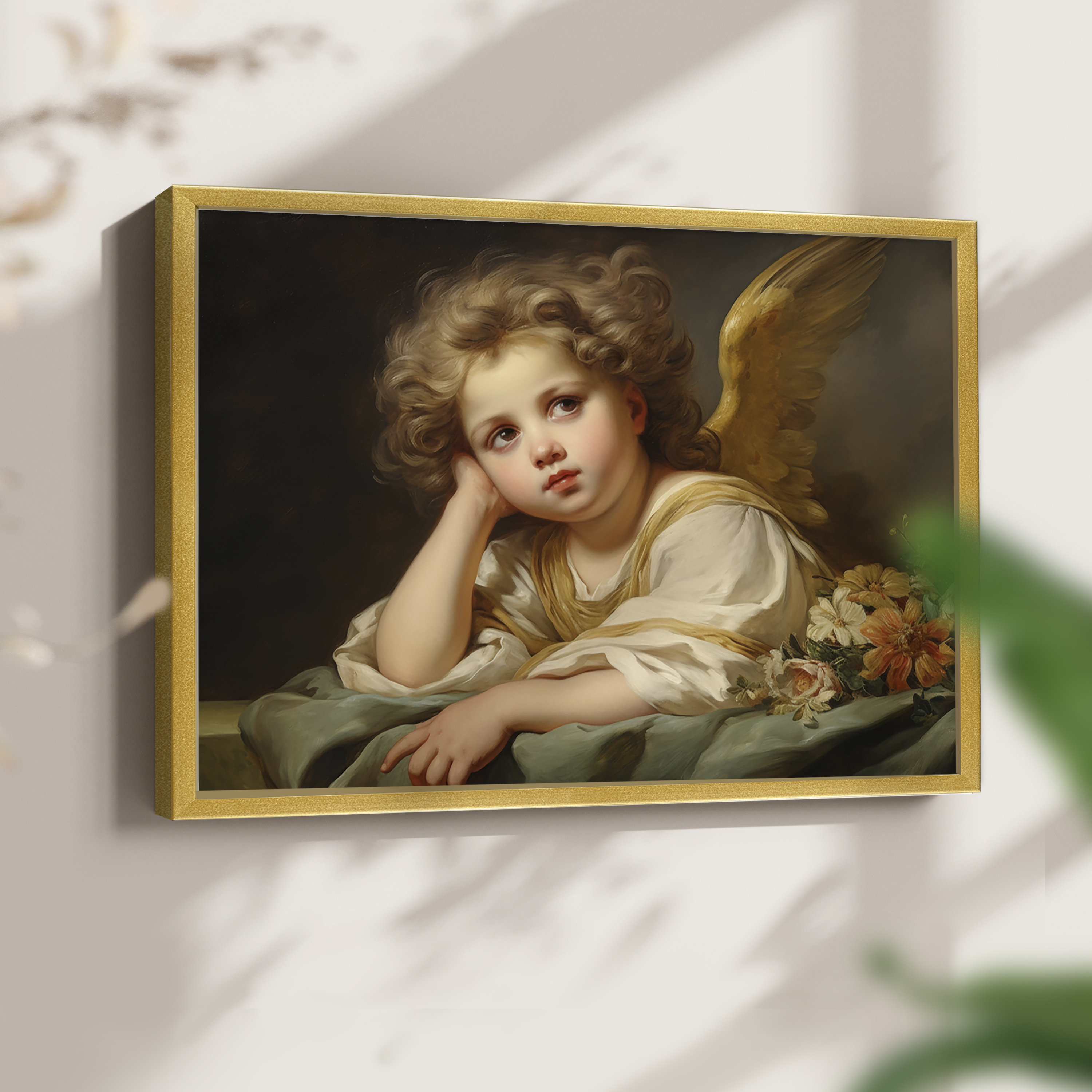 Fleur De Lis Living Angels From Above-XLV -Framed Print - Restickable ...