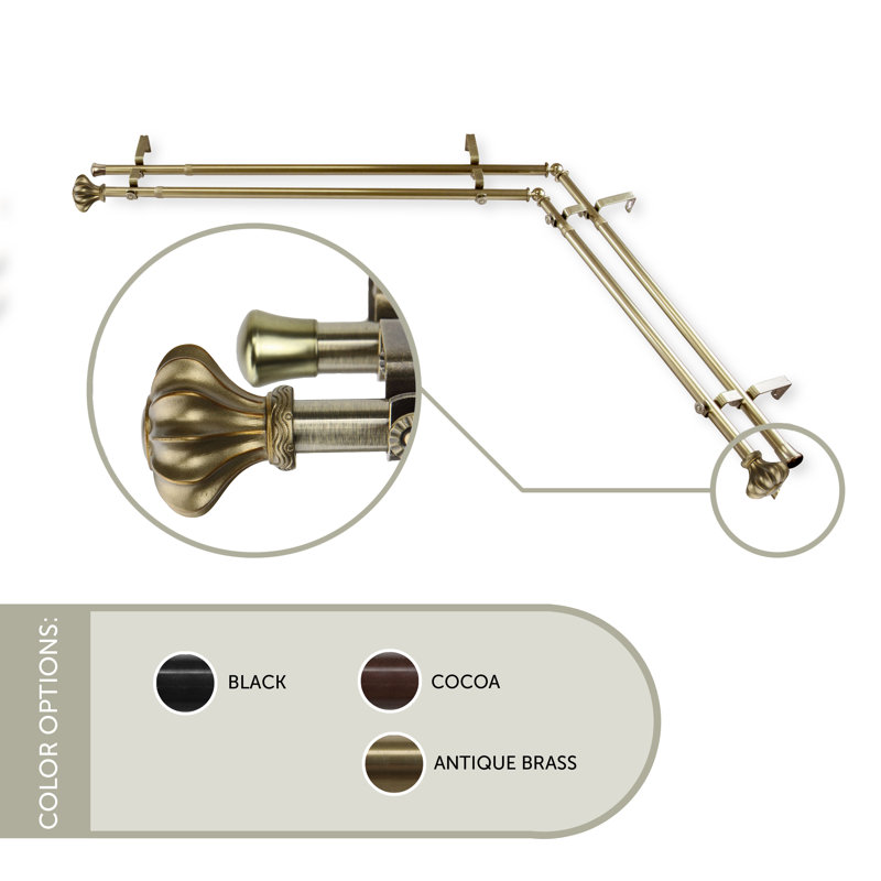 Kelly Clarkson Home Darcey Adjustable Double Curtain Rod | Wayfair