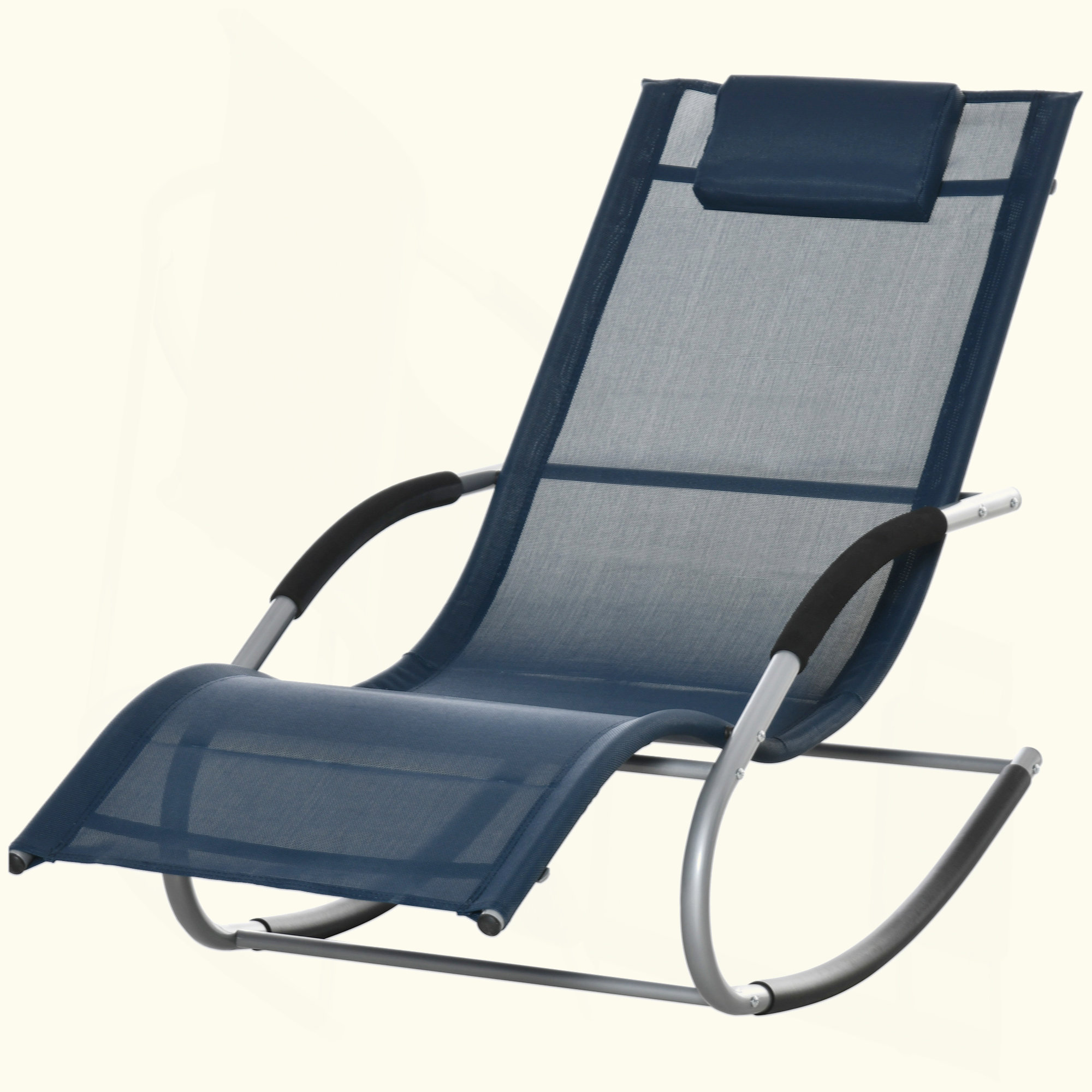 Ivy Bronx Zero Gravity Rocking Chair Outdoor Chaise Lounge Chair ...