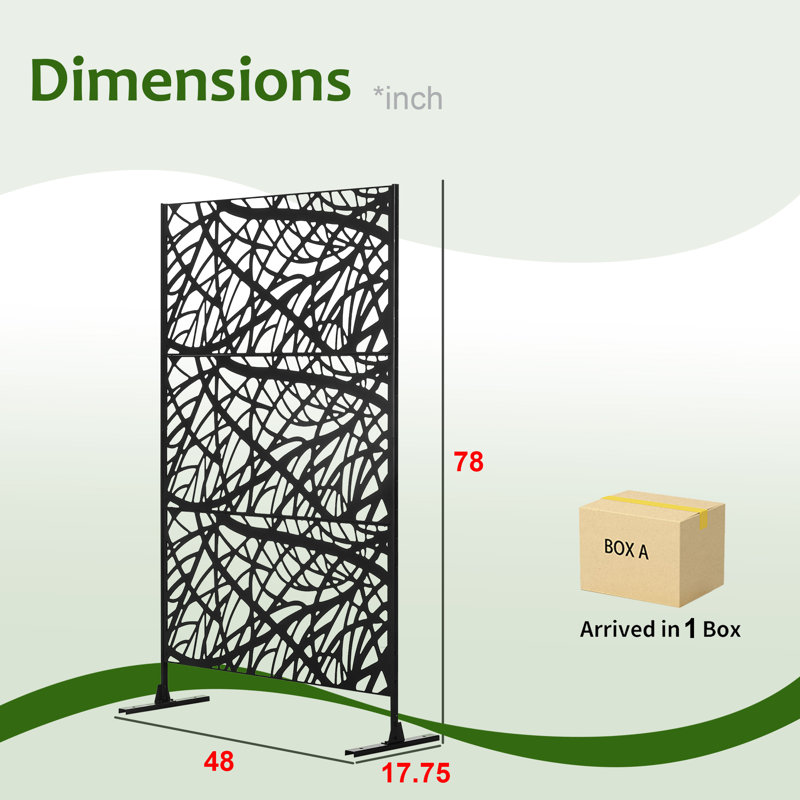 Red Barrel Studio® Wesley 78"T Metal Trellis Privacy Screen | Wayfair
