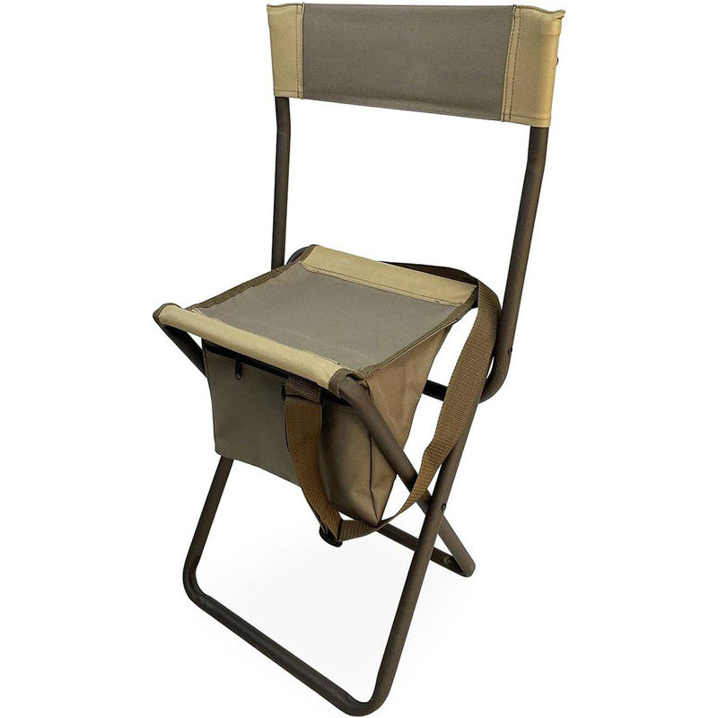 Arlmont & Co. Folding Hunting Stool with Under Seat Storage Pouch and ...