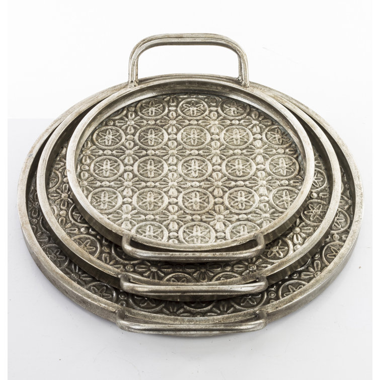 Latitude Vive Bletsoe Metal Tray - Set of 3 | Wayfair.co.uk
