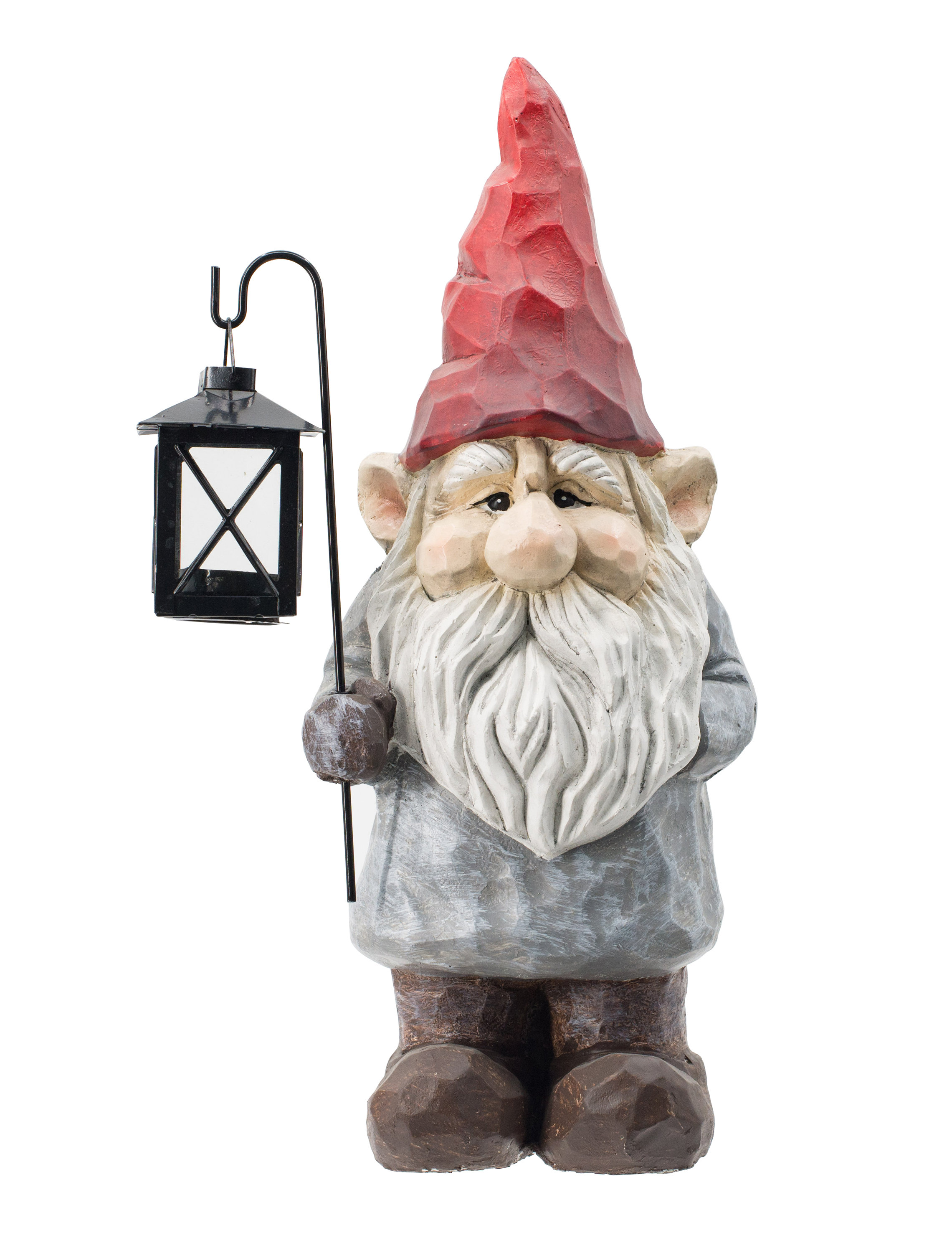 The Holiday Aisle® Gnome Holding Metal Lantern | Wayfair