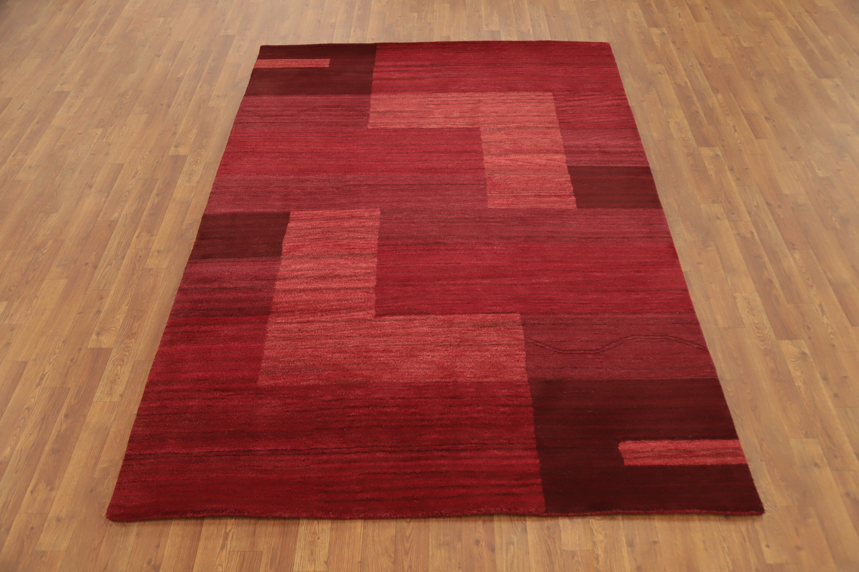 Orren Ellis Modern Red Abstract Geometric Gabbeh Style Area Rug 6x8 ...