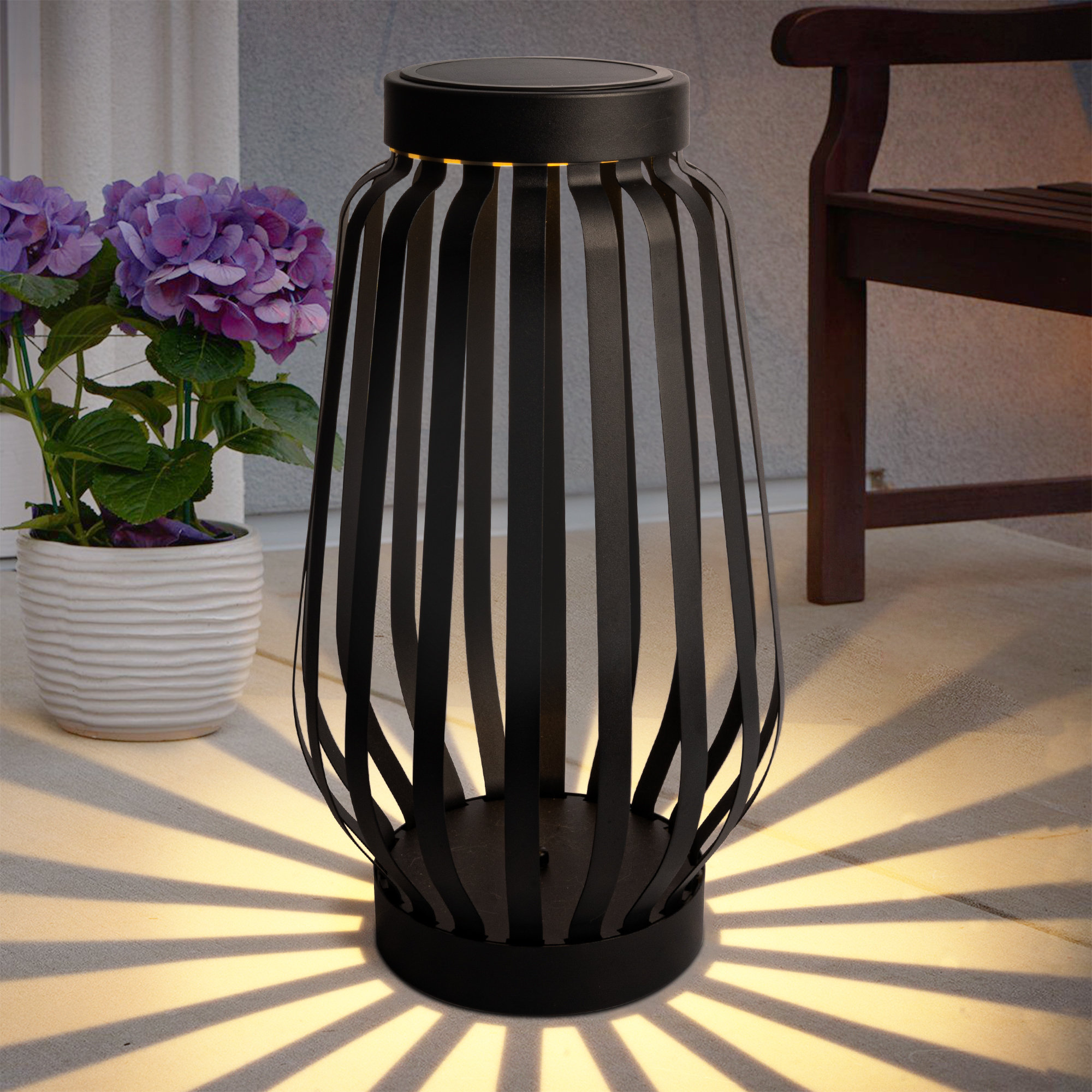 EP Designlab LLC 16.5'' Solar Powered Integrated LED Outdoor Lantern ...