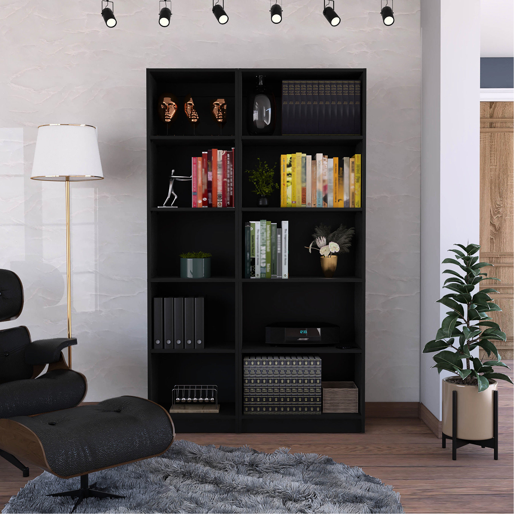 ArtisanArcade Modern Black 2 Living Room , Boasting A Practical ...
