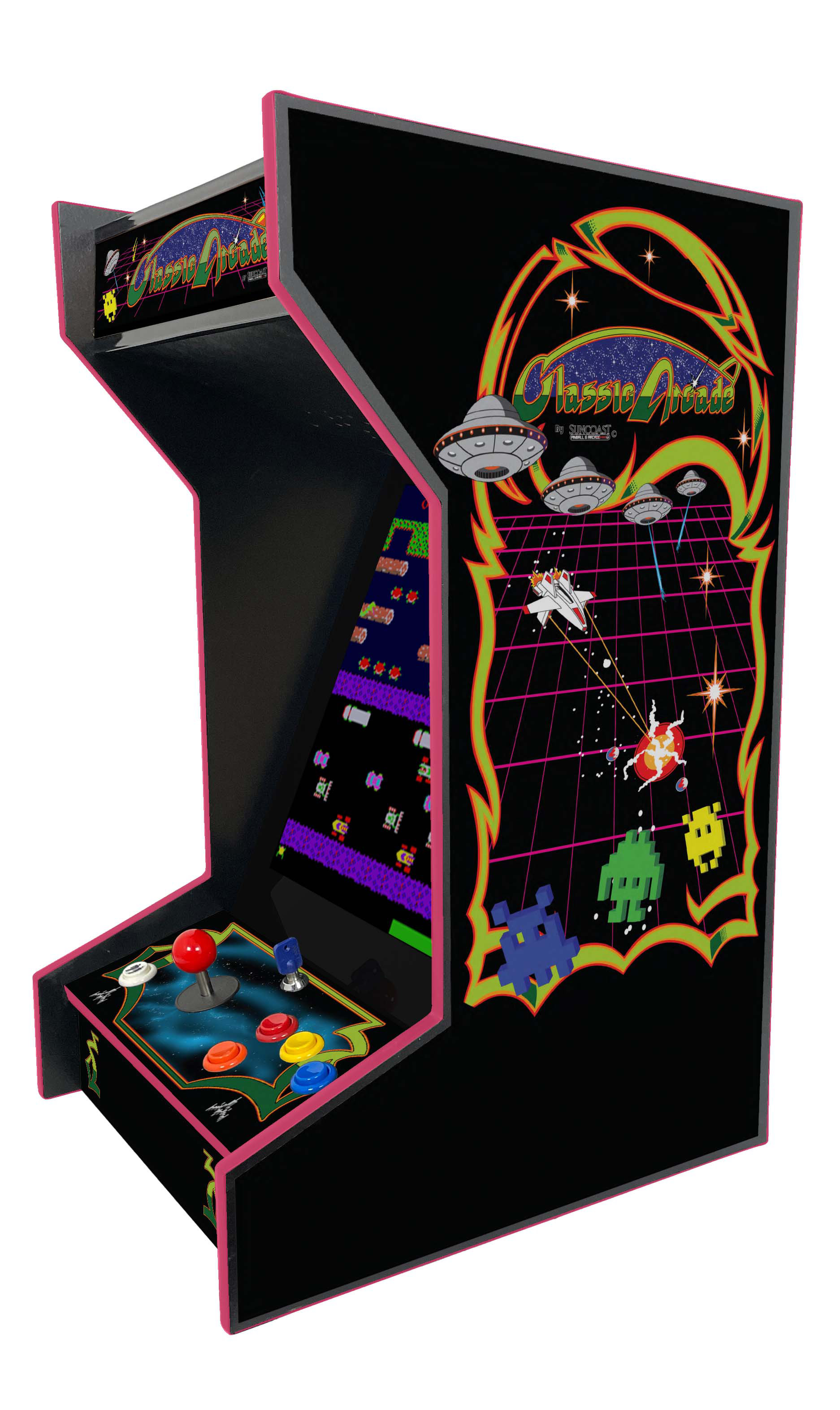 Suncoast Arcade Machine d'arcade de table avec écran de 19 po et 60 ...