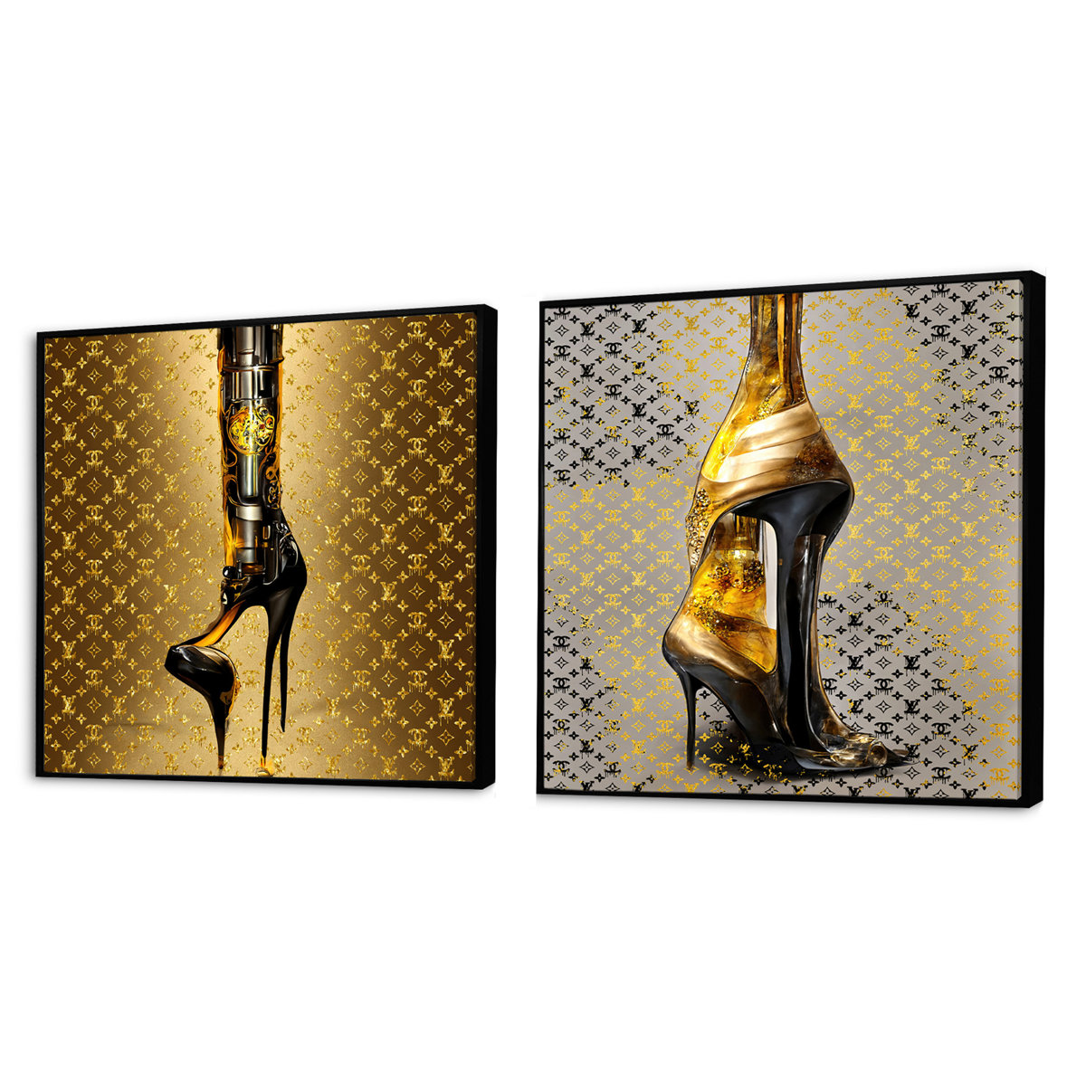 Mercer41 Luxury Brand Bionic Heel - Fashion Square Collage Set Of 2 ...