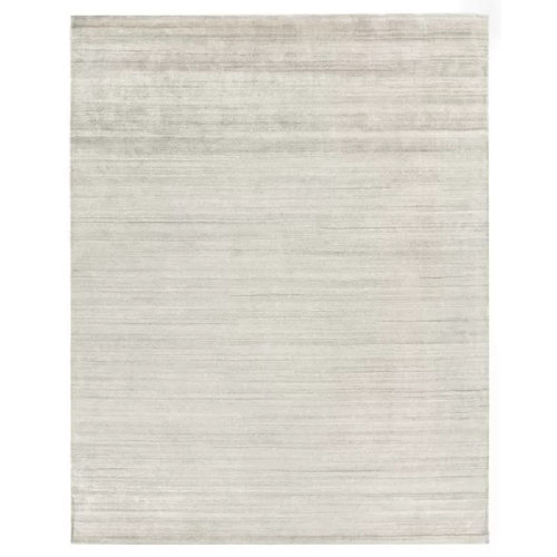 Exquisite Rugs Sanctuary Handmade Hand Loomed Bamboo Silk/Wool Beige ...