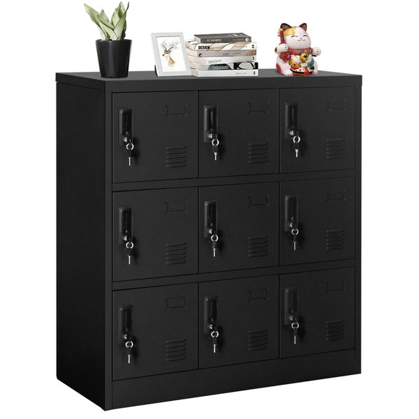 SUNCROWN Metal 3 - Tier 35.4'' Gym Locker with Key & Reviews | Wayfair